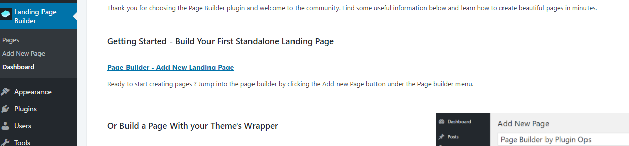 Build Landing Page With WordPress - PluginOps
