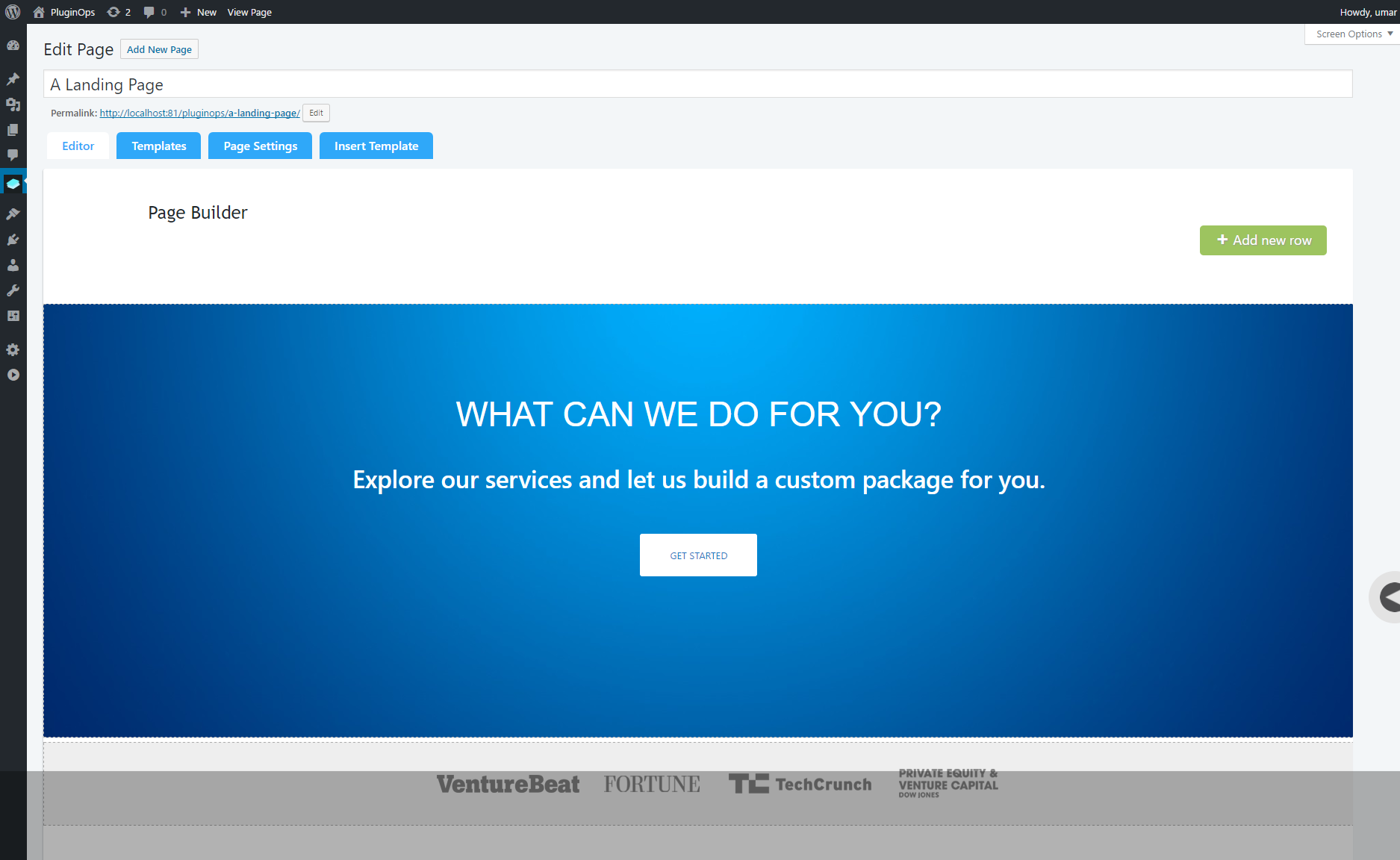 Build Landing Page With WordPress - PluginOps