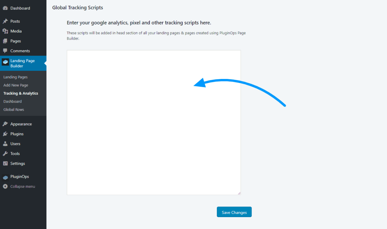 How To Add Tracking Scripts In PluginOps Landing Pages - PluginOps
