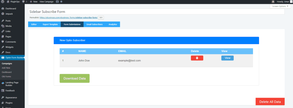 Extension - Form Database