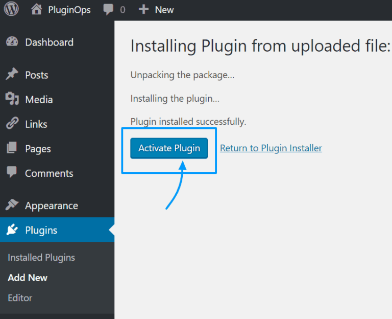 How to manually install wordpress plugin - PluginOps