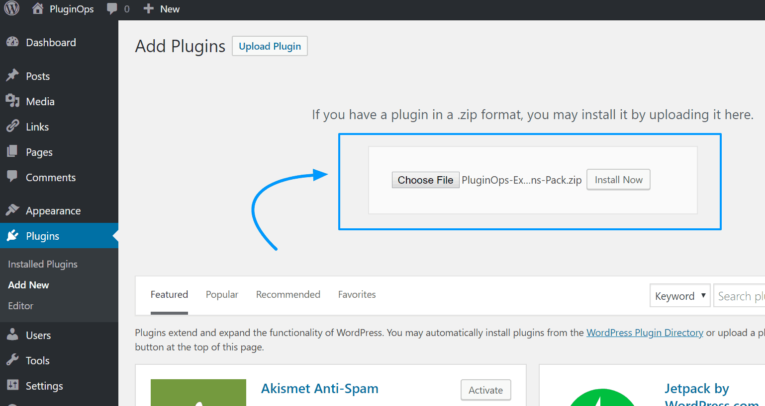 How to manually install wordpress plugin - PluginOps